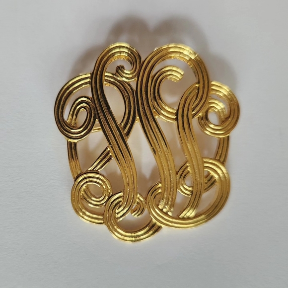 Anne Klein | Jewelry | Vintage Anne Klein Brooch Pin Textured Gold Tone ...
